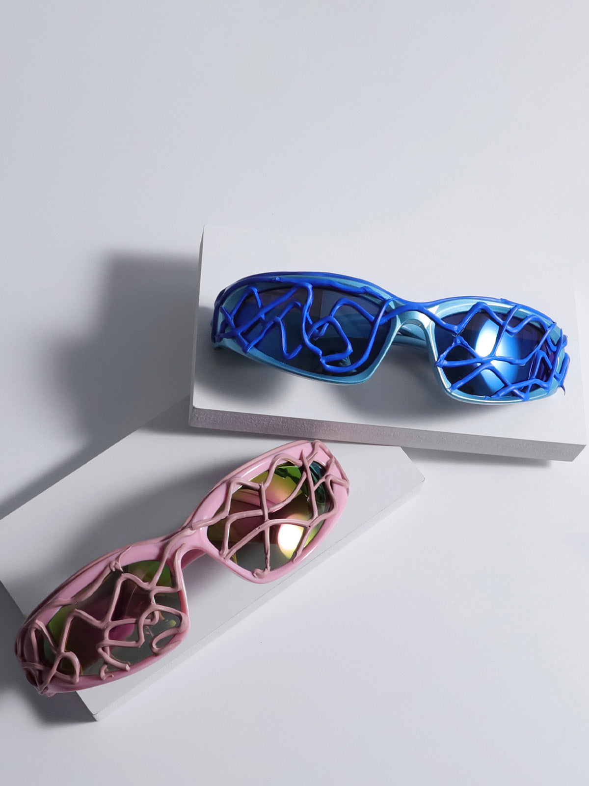 Futuristic Wavy Frame Sunglasses | Thesupermade® – thesupermade®