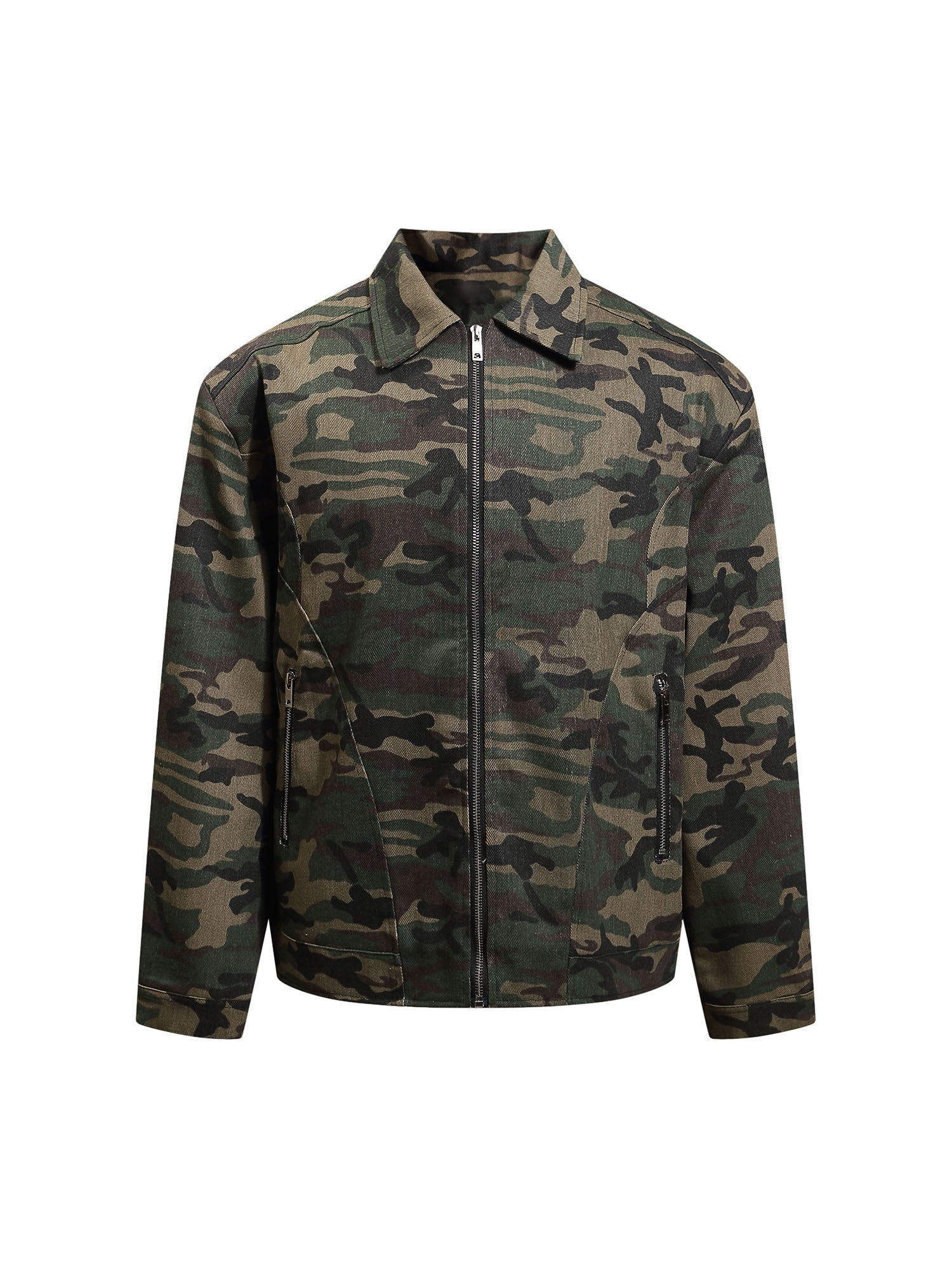 Hip-hop Shoulder Pad Camouflage Washed Jacket | Thesupermade®