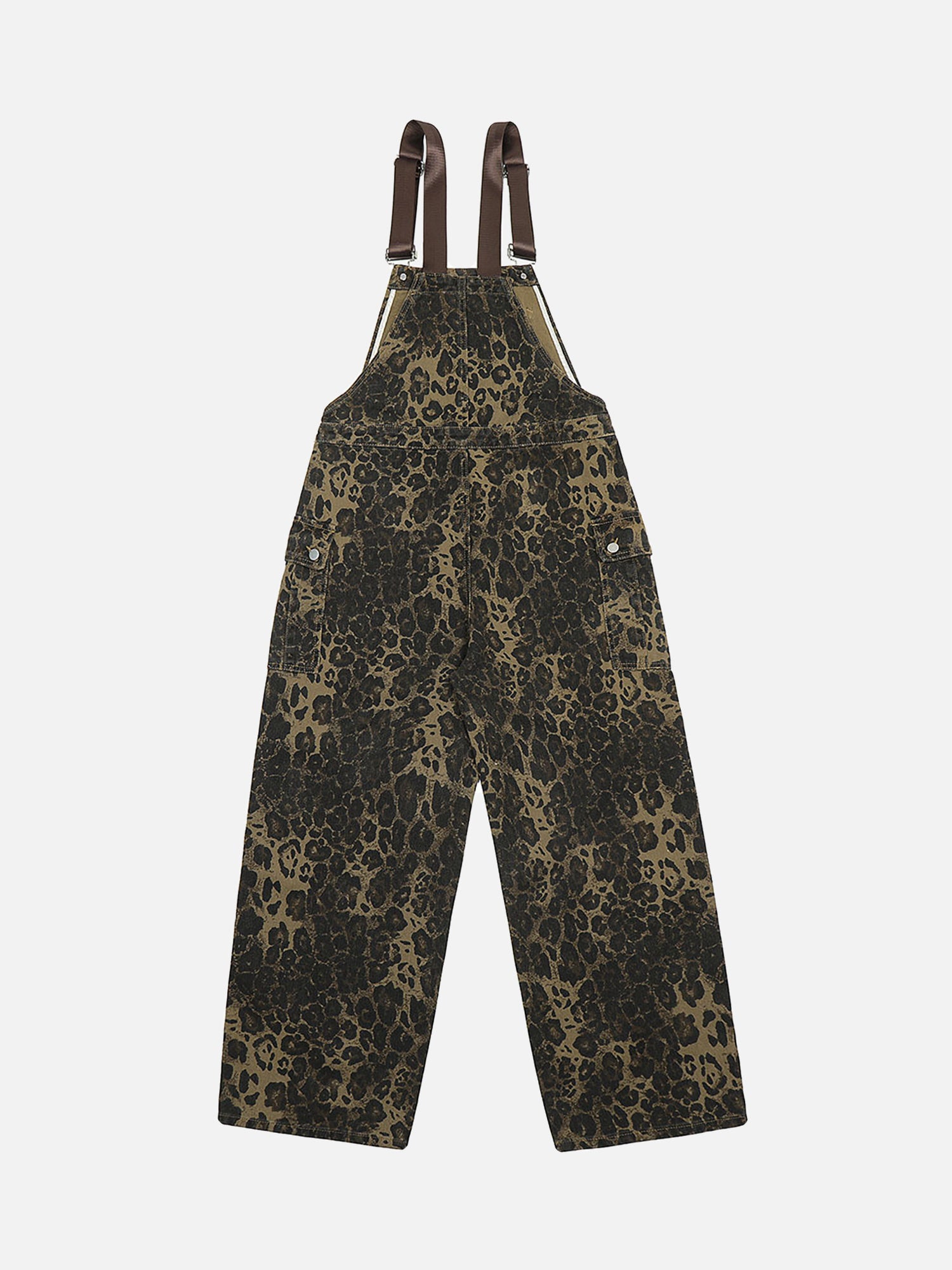 Thesupermade Street Personality Workwear Leopard Overalls - 2020
