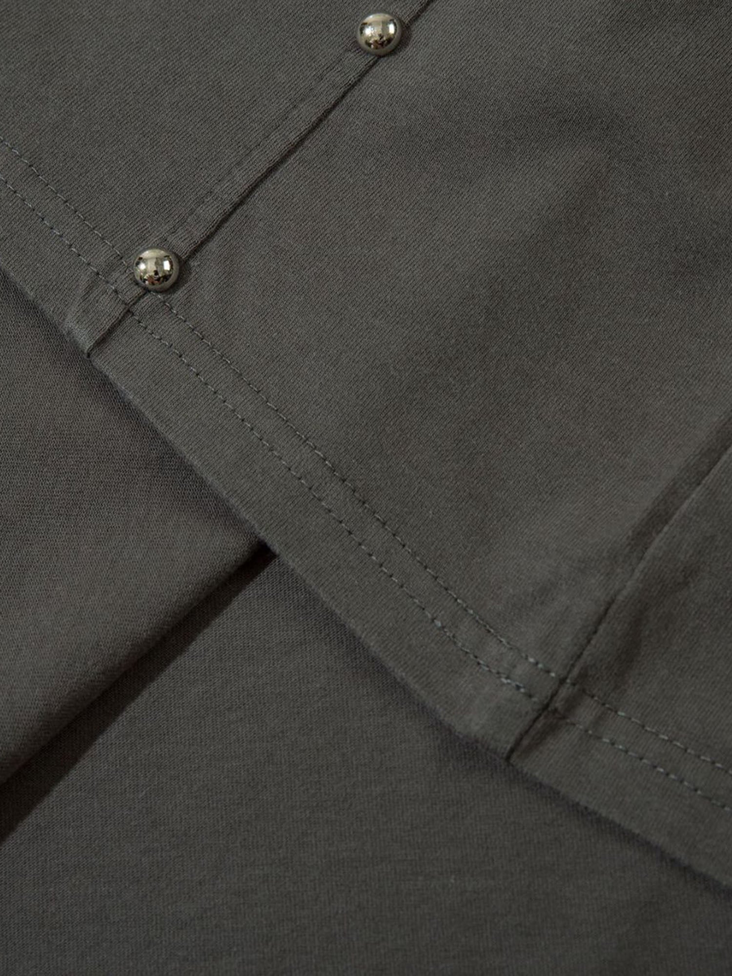 Thesupermade Vintage Washed Stitching Rivets Decorated T-shirt