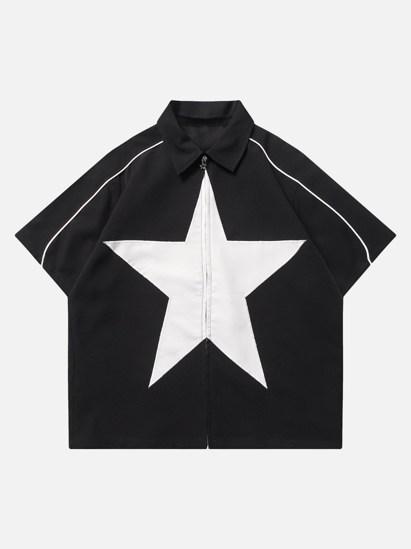 Thesupermade Star Zipper Design Shirt -1575
