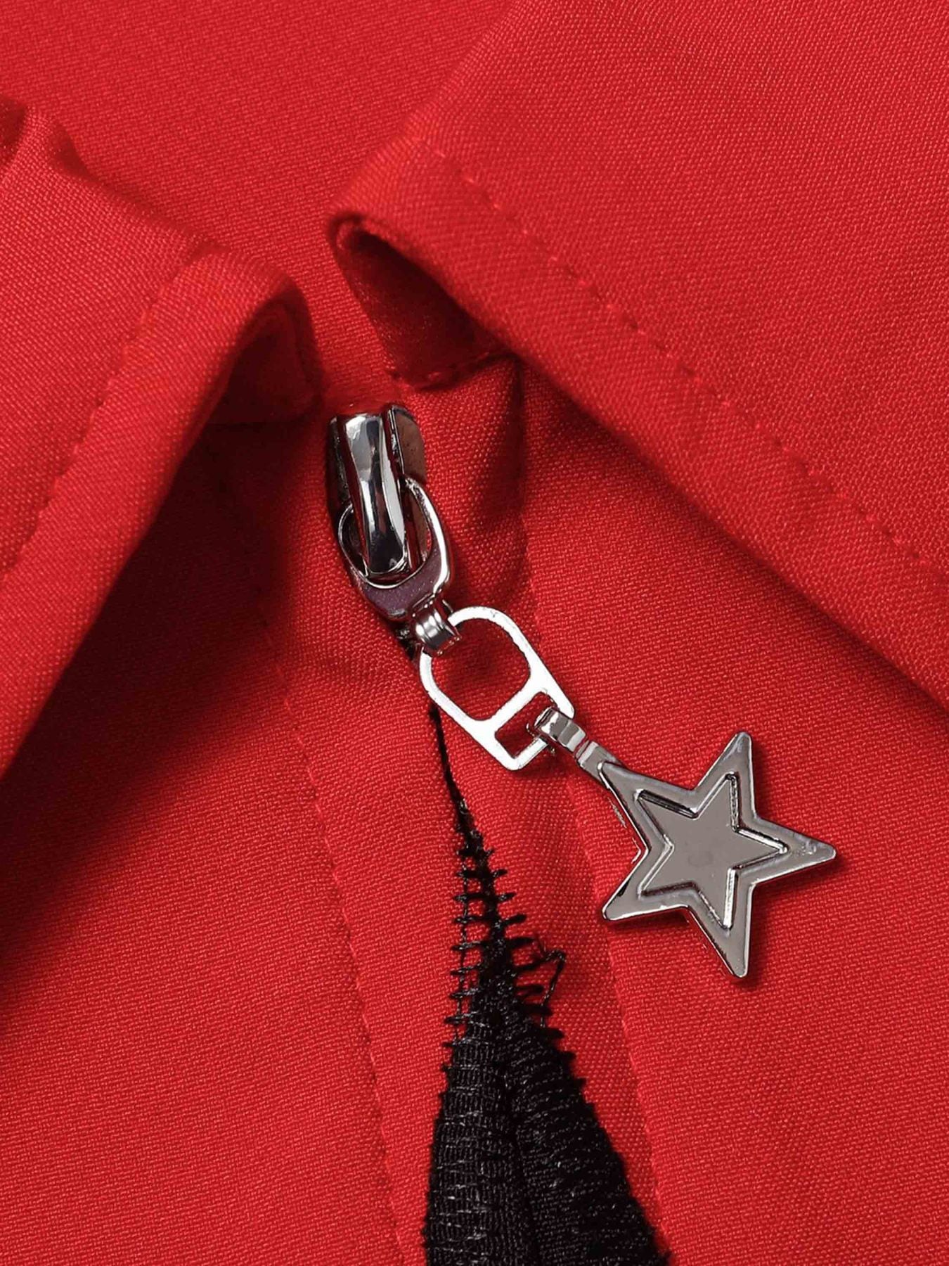 Thesupermade Star Zipper Design Shirt -1575