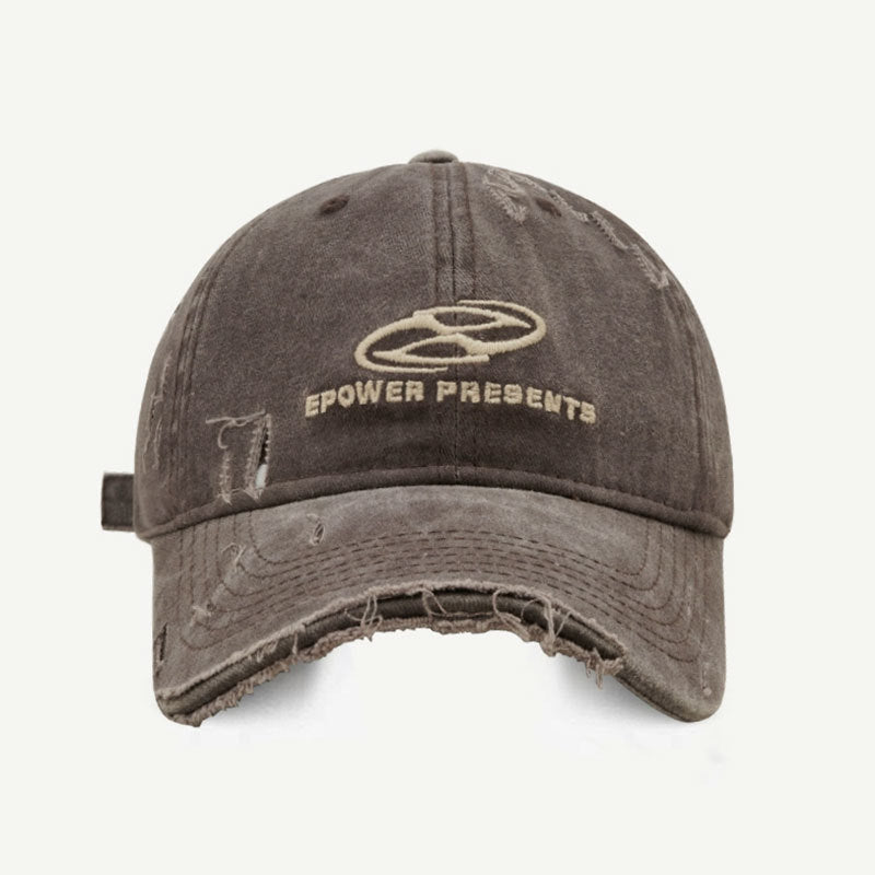 Thesupermade Distressed Ripped Denim Baseball Cap - 2028