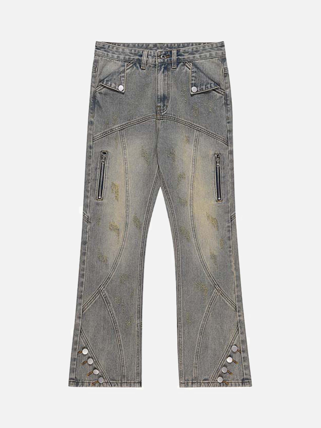 Thesupermade Patchwork Stressed Jeans