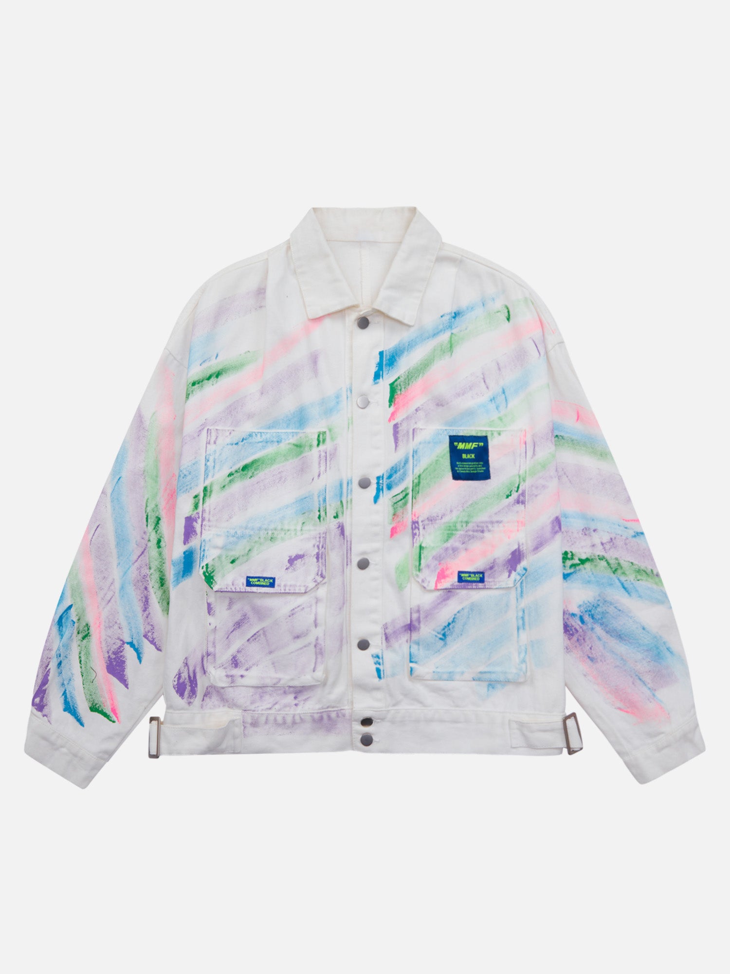 Thesupermade Hip-hop Hand-painted Graffiti Denim Jacket