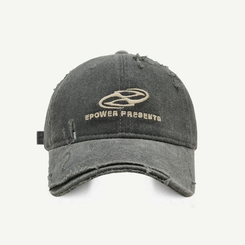 Thesupermade Distressed Ripped Denim Baseball Cap - 2028